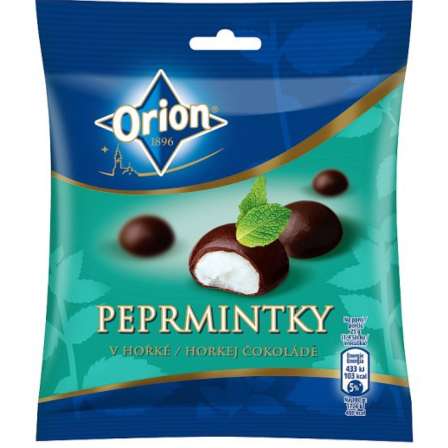 Orion Peprmintky v hořké čokoládě 100g (22) | Eshop Tham & Ha Plus
