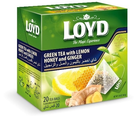 Loyd čaj Green Tea Lemon, Honey, Ginger 40g (10) | Eshop Tham & Ha Plus