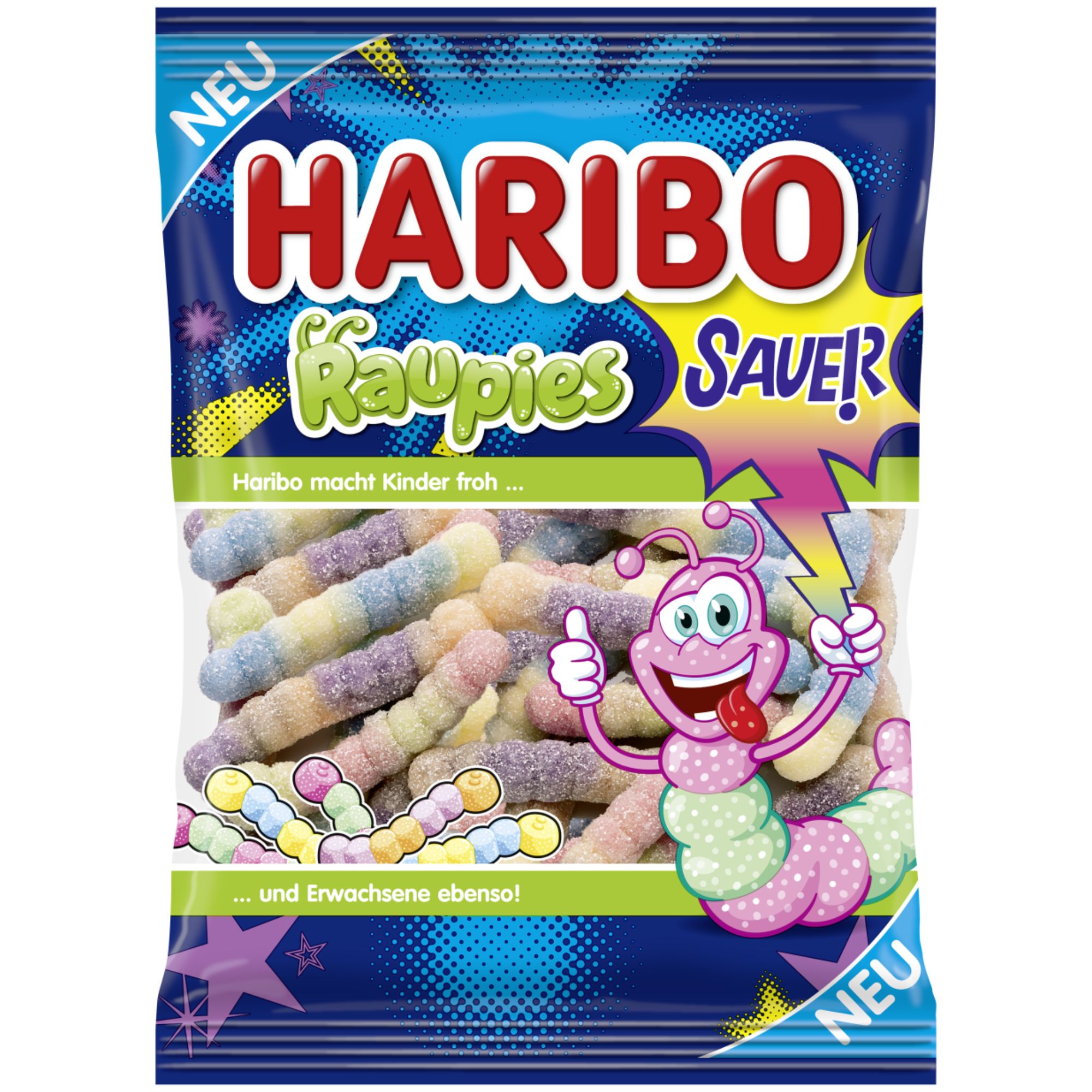 Haribo DE 160g Raupies Sauer (30) | Eshop Tham & Ha Plus