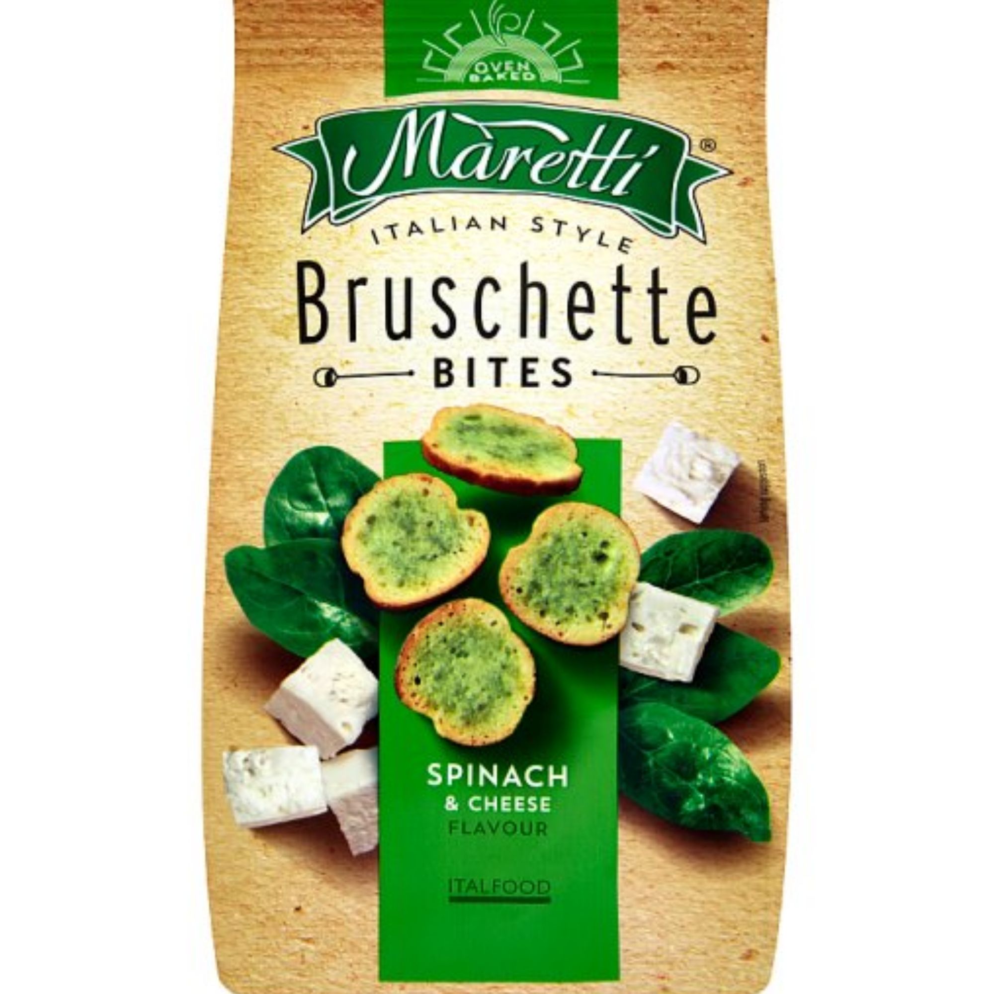Maretti bruschette 70g špenát, sýr | Eshop Tham & Ha Plus