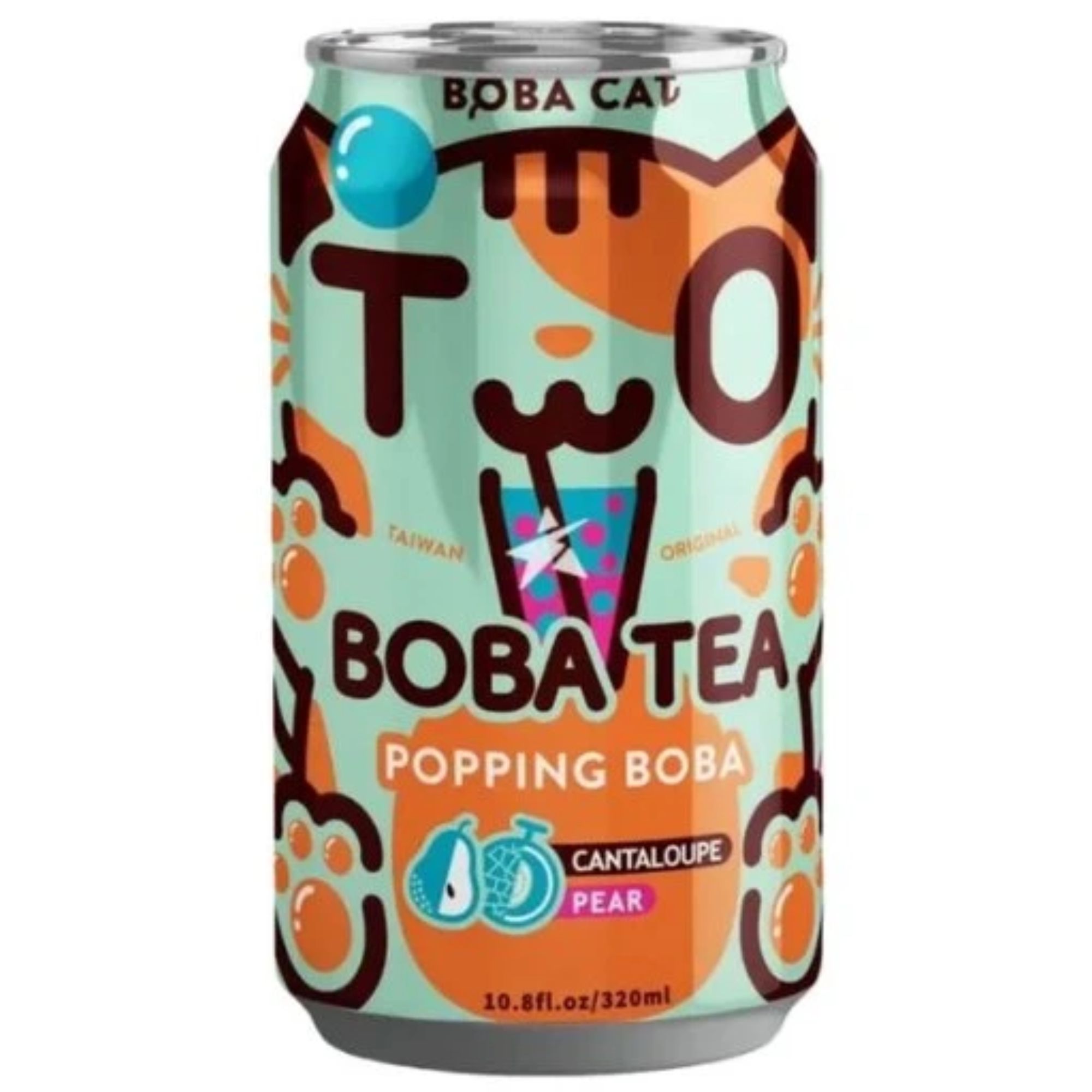 Boba Cat 315ml Tapioca Bubble Tea Cantaloupe Pear Popping (Tra Sua) (24) | Eshop Tham & Ha Plus
