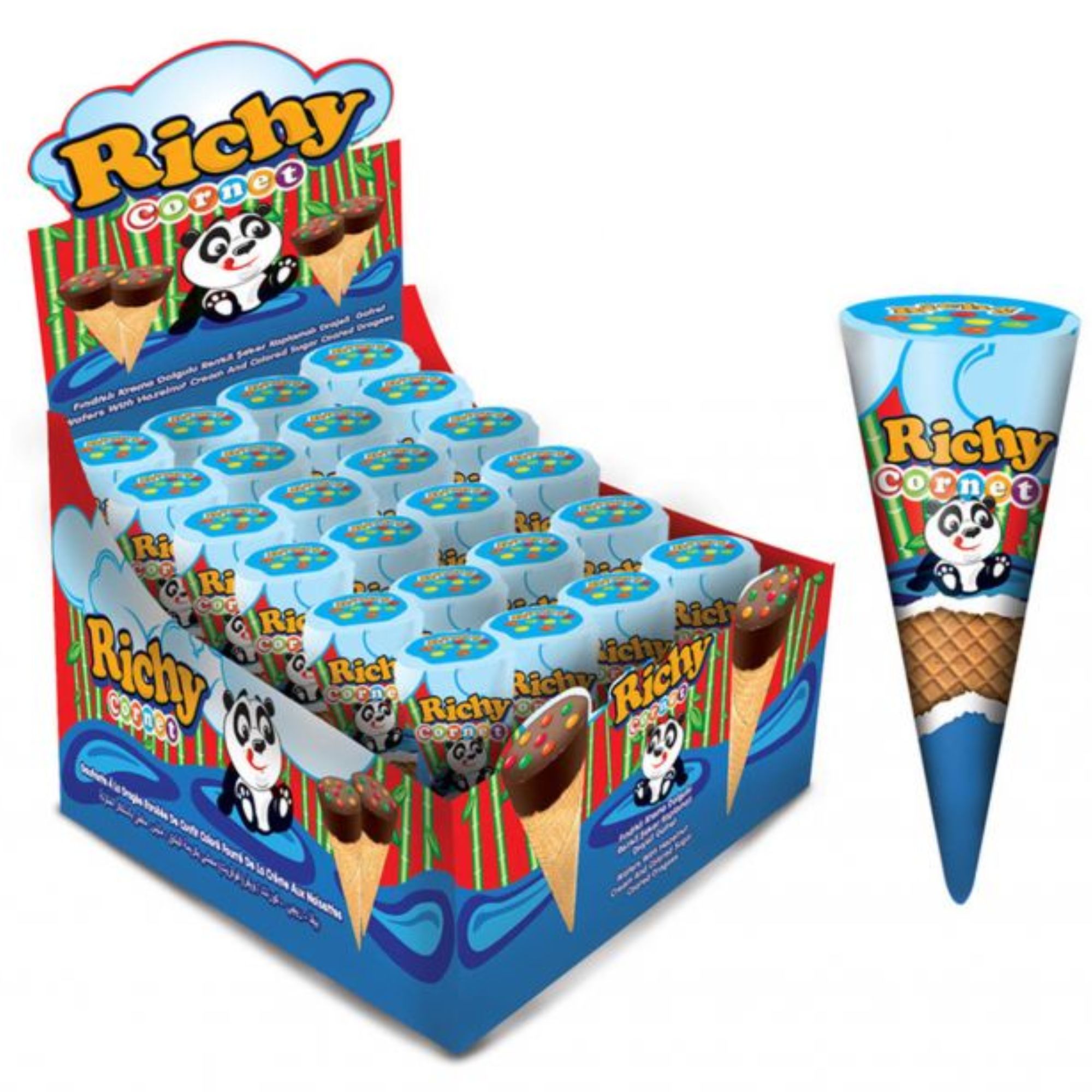 Richy cornet 25g oplatka plněná lískooříškovým krémem (24) | Eshop Tham ...