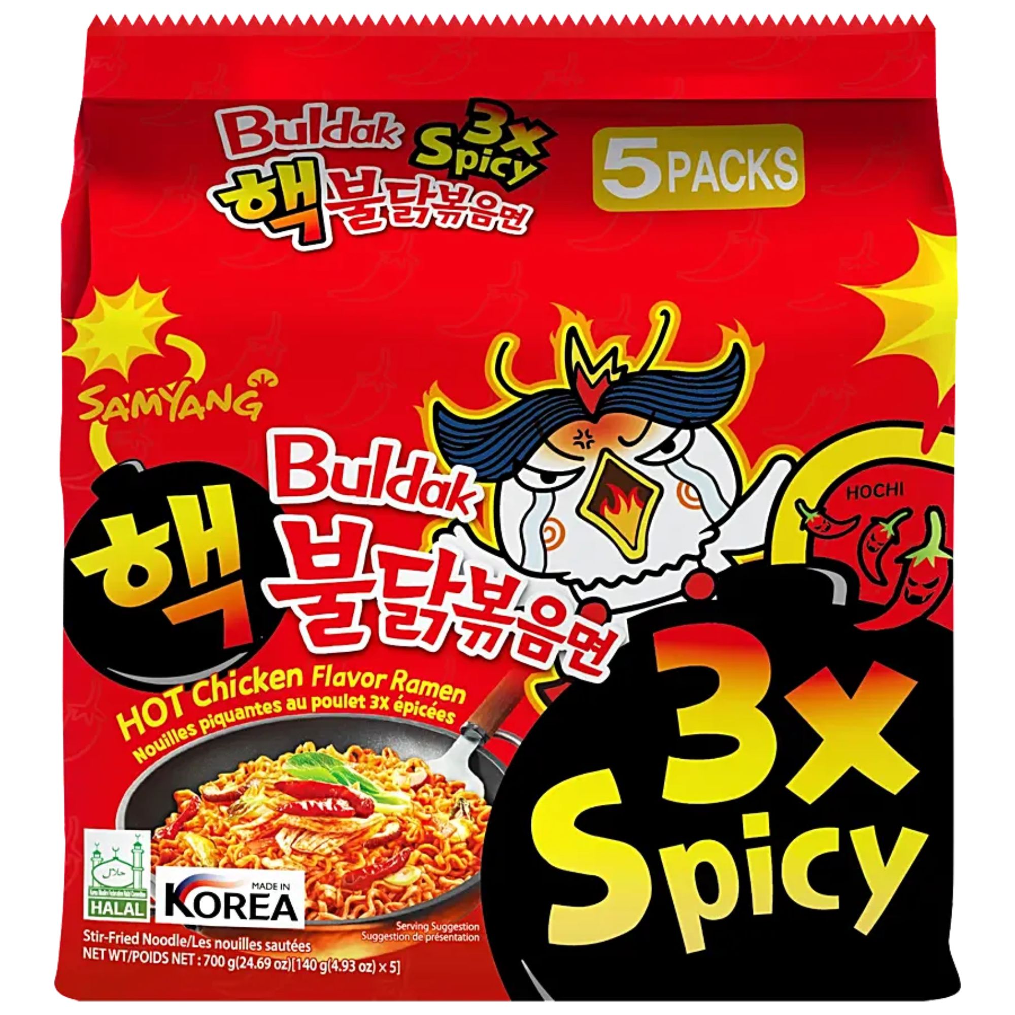 Samyang Buldak 3x Spicy Extreme Hot Chicken 140g (5) | Eshop Tham & Ha Plus