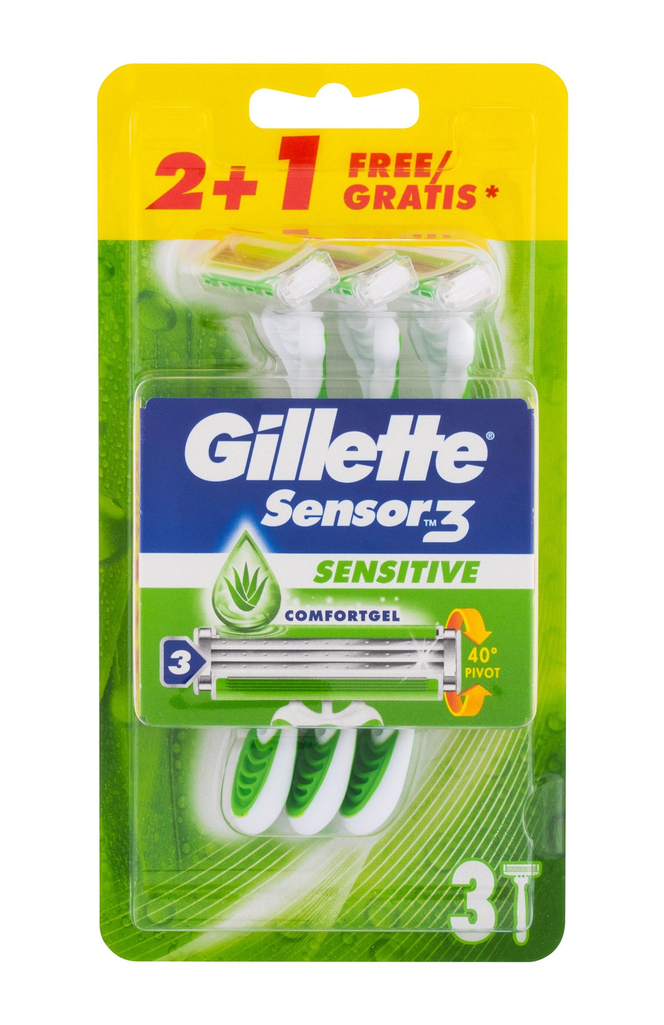 Gillette Sensor3 Sensitive holítka 3ks | Eshop Tham & Ha Plus