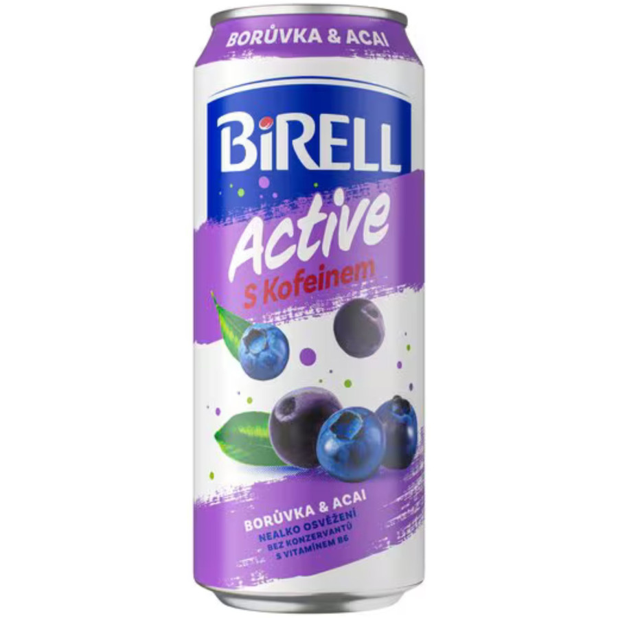 Birell 0,5l Nealkoholické pivo plech Active Borůvka Kofein (24) | Eshop ...