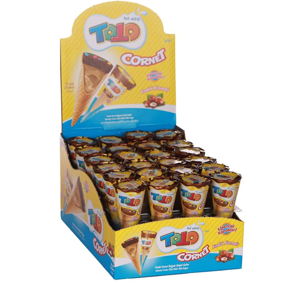 Toto cornet 25g oplatka plněná lískooříškovým krémem (24) | Eshop Tham ...