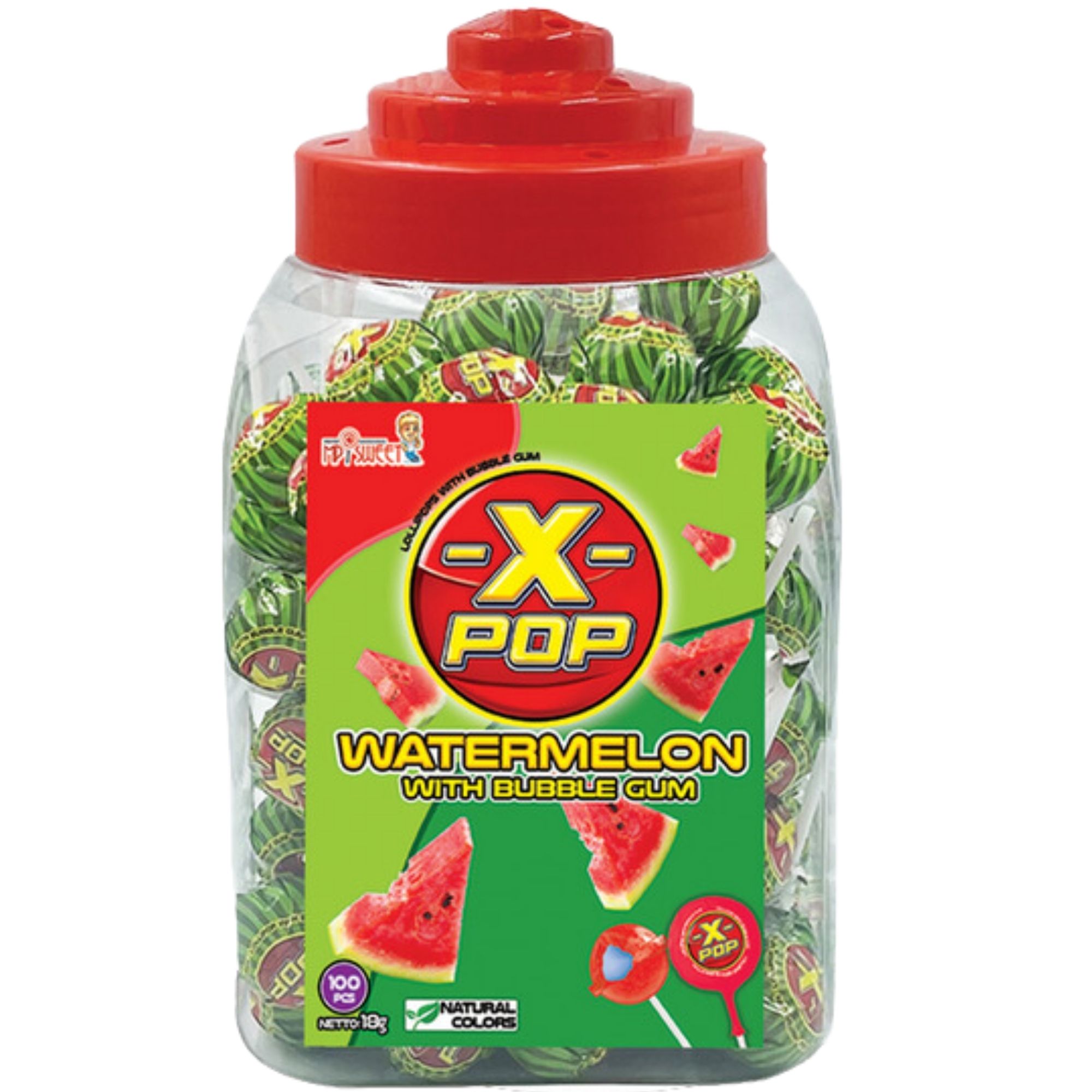 X-POP 18g lízátka 100ks Watermelon | Eshop Tham & Ha Plus